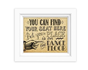 Dance floor sign | Etsy