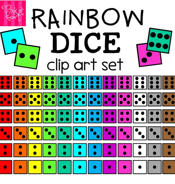 Rainbow Dice 120 images by PinkatHeart on Etsy