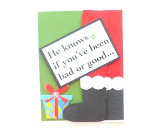 Santa claus card | Etsy