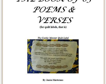 The Book of 65 Poems and Verses for Quilt Labels
