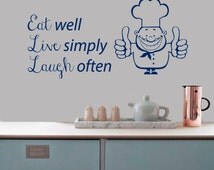 Popular items for kitchen wall quotes on Etsy