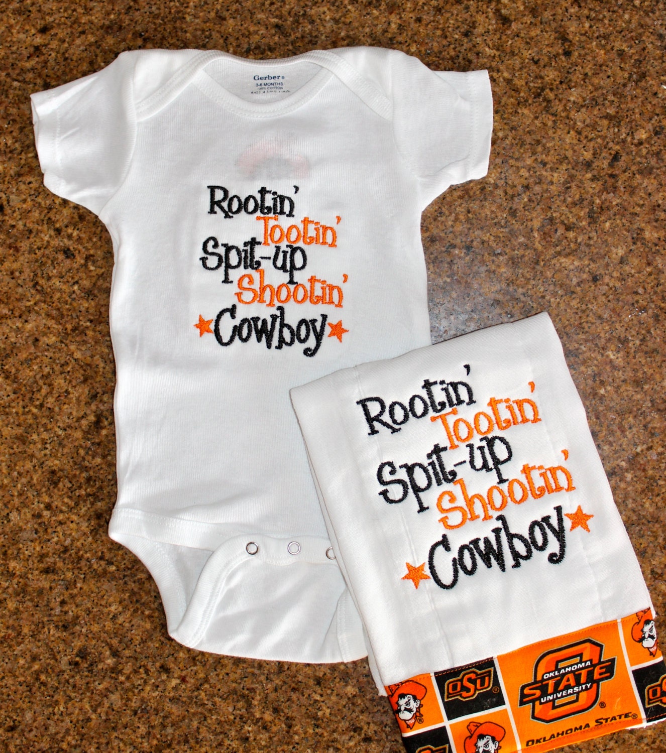 2 PCS Rootin' Tootin' Spit-Up Shootin' Cowboy by AddisObsessions 2 PCS Rootin' Tootin' Spit-Up Shootin' Cowboy by AddisObsessions