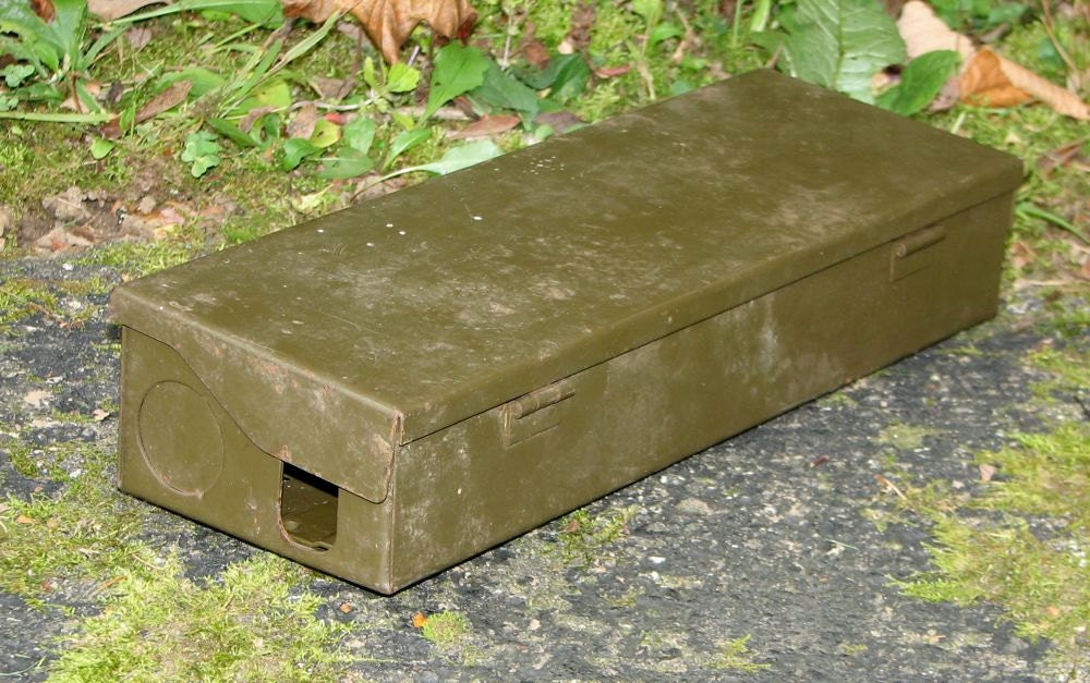 Antique 20s Western Electric army green electrical housing long ...