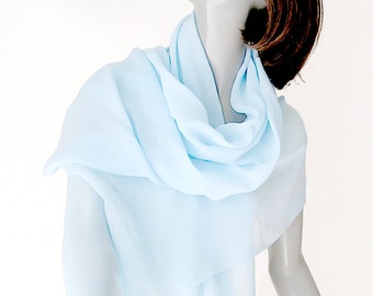Pale blue scarf | Etsy
