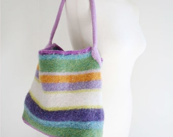 Items similar to Crocheted Felted Tote Bag Pattern PDF on Etsy