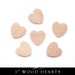 Wood Hearts. 3/4 Inch Dainty Wood Hearts. Wedding Table