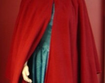 Unique red hooded cape related items | Etsy
