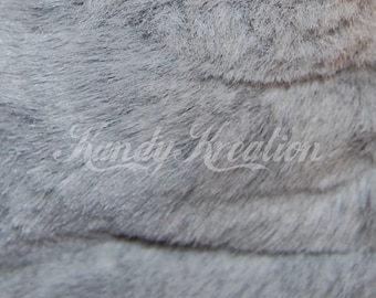 Grey Fur Fabric Fake fur 1 YARD x approx. 58 inches Monster Fur Fabric ...