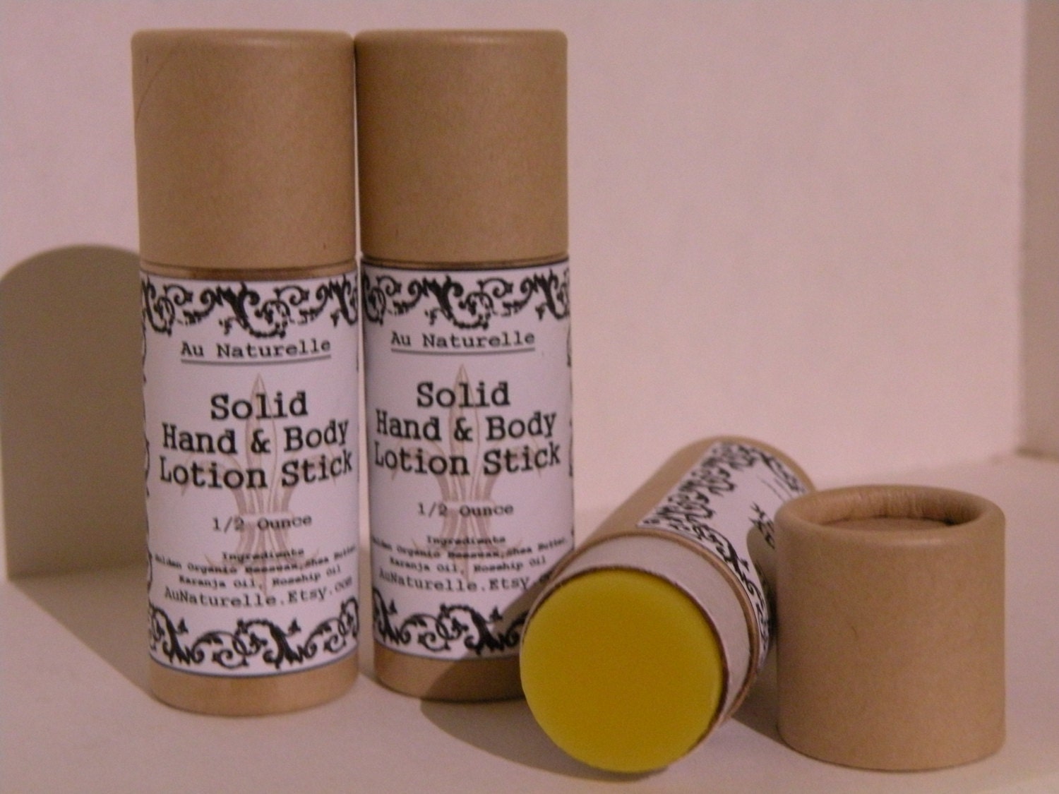 All Natural Solid Hand And Body Lotion Stick 1/2 Ounce