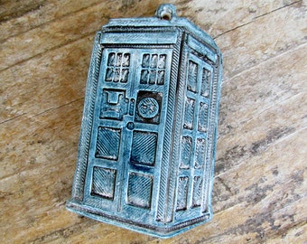 Personalized Tardis ornament kiln fired pottery Doctor Who Christmas ...