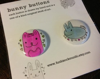 Popular items for bunny buttons on Etsy