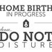 PRINTABLE SIGN Home Birth In Progress by Studio412Organics