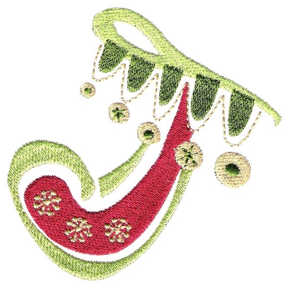 Christmas stocking machine embroidery design. Fun by Embroidalot