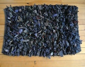 Vintage "Shag" Rag Rug-Handcrafted-Cotton-Primitive