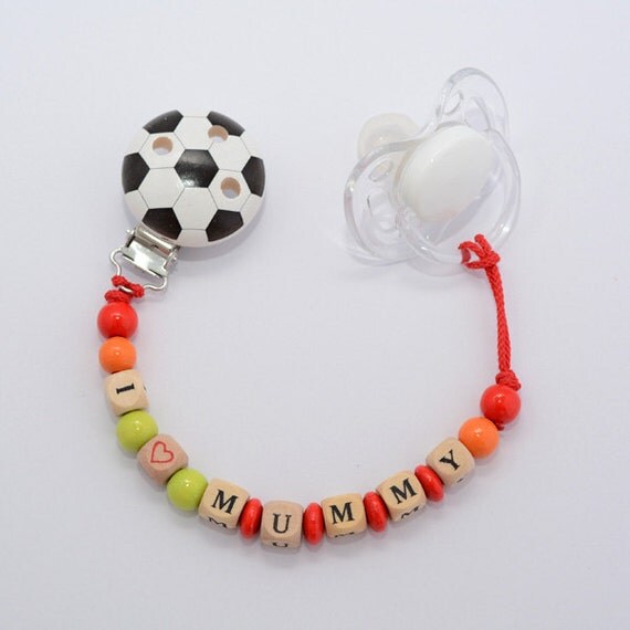 Items similar to PACIFIER CLIP // I Love Mummy / personalized pacifier ...