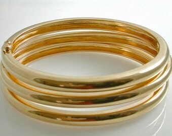 Solid gold bangle | Etsy