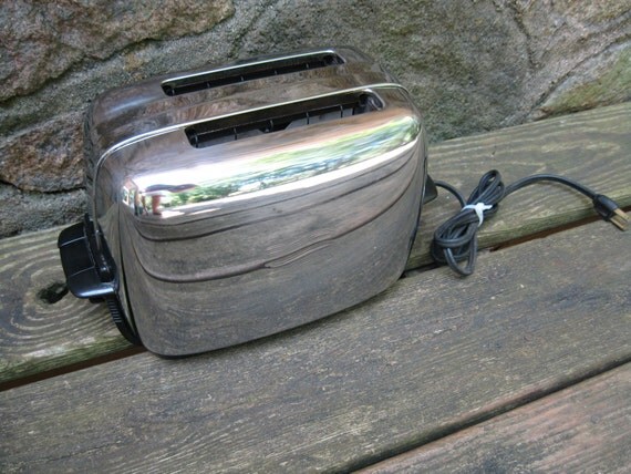 GE General Electric Toaster 92T82 Chrome Mid Century Retro