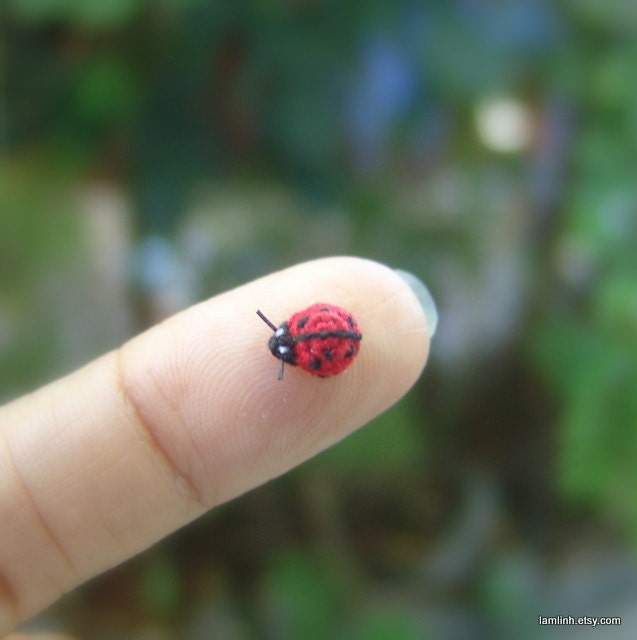 micro amigurumi miniature ladybug micro amigurumi bug