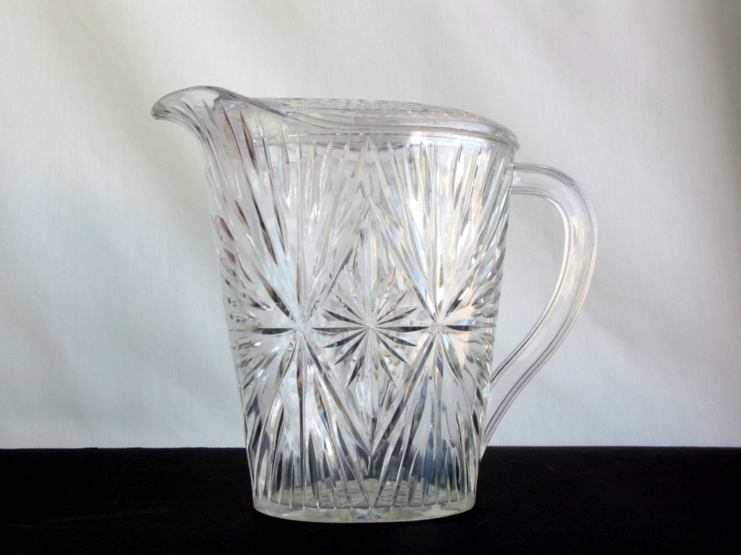 Vintage 1960s Clear Acrylic Pitcher Cut Work Design – Haute Juice