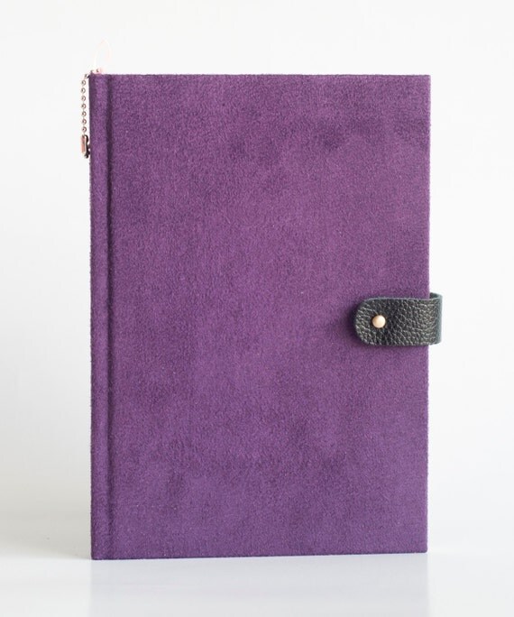 Velvet Journal Purple Diary / Notebook by NotbookNotbuk on Etsy