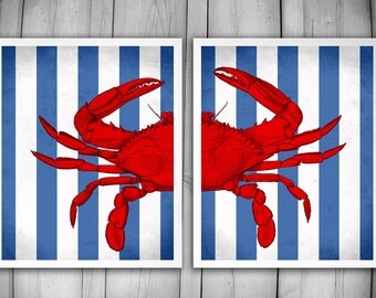 Popular items for crab poster on Etsy