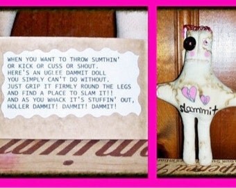 Raggedy Doll Uglee Dammit Doll Darnnit Swear Stress Doll