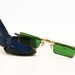 Vintage Wire Rim Spectacles Green Sunglasses Brass Rims with