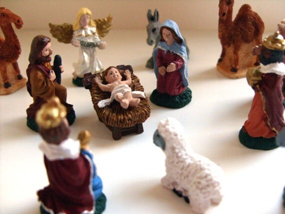 Miniature Nativity Scene Nativity set Holy Family creche