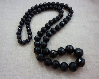 Popular items for jet necklace on Etsy