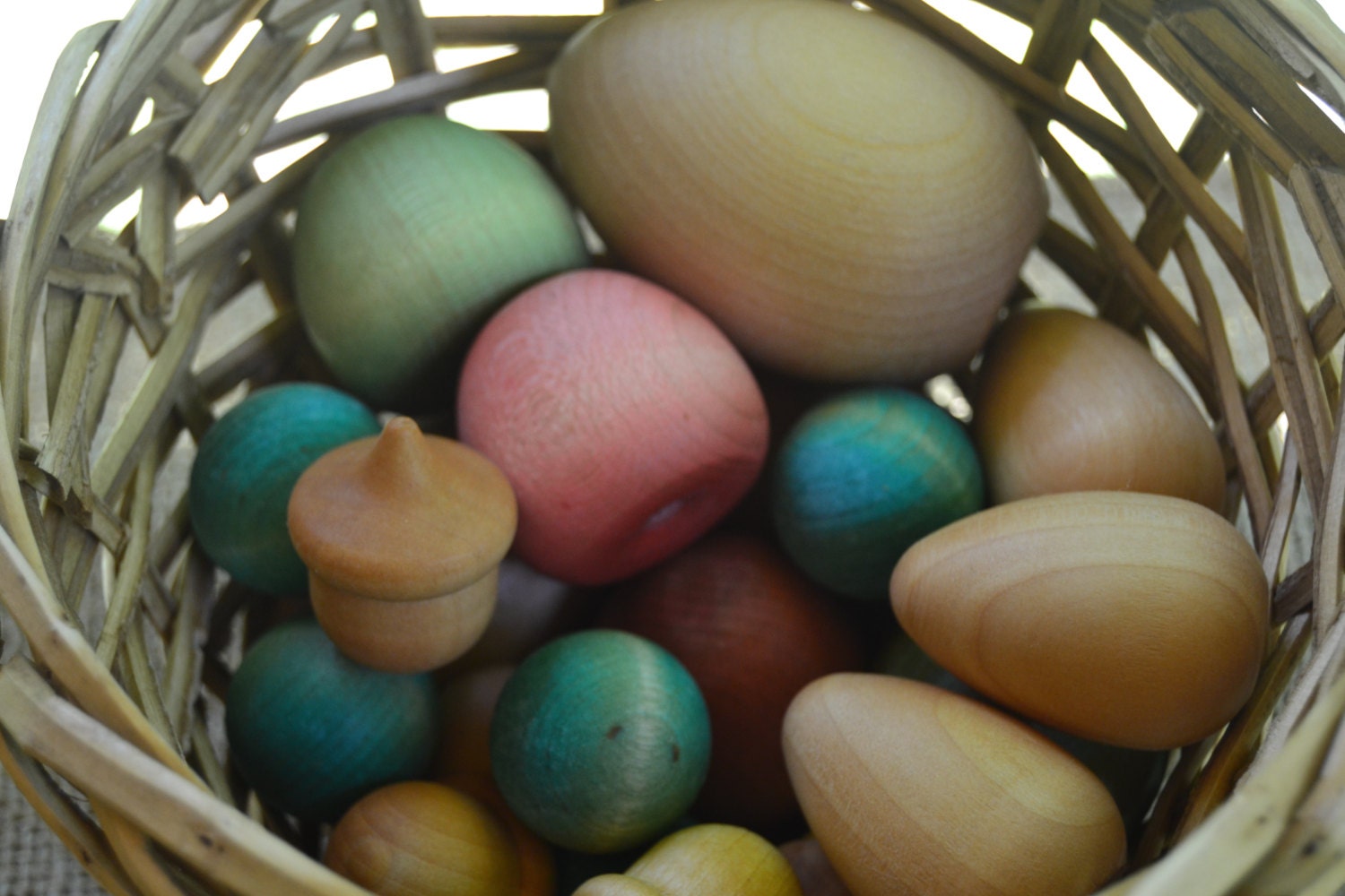 Waldorf Play Food Medley Wooden eggs apples by GemsfromBefore