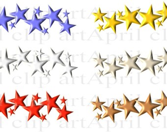 Silver star clipart | Etsy