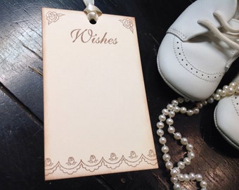 Wish tree instruction card-Owl Baby Shower by YellowFlowerDesigns