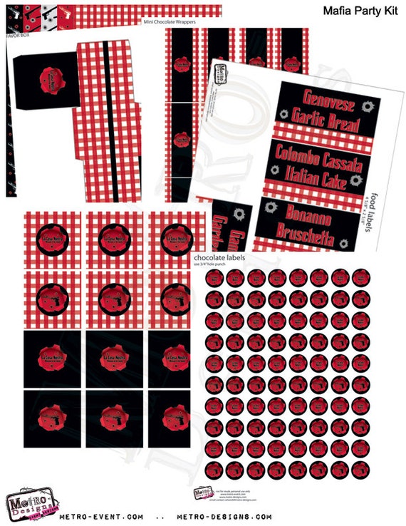 Mobster Party Decorations Gangster Party Mafia Birthday