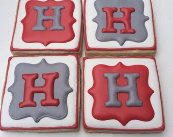 Popular items for monogram cookies on Etsy