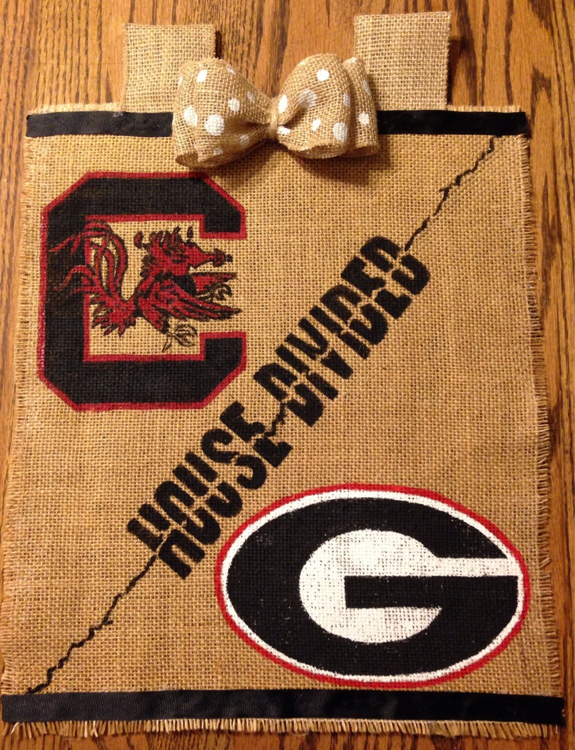 Hand painted House divided personalized by 331SouthBriarberry