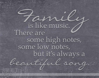 Family is like music | Etsy