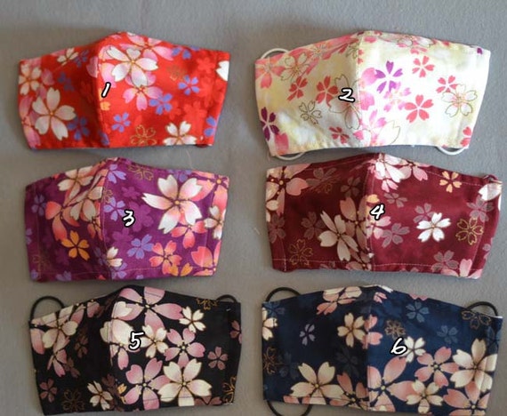 Items similar to Sakura Flower cotton mask,Face mask,Woodworking ...