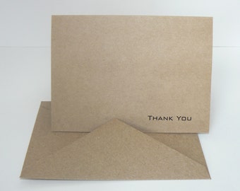 20 Flat Note Cards Thank You Cards notecards with envelopes