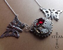 Unique clockwork necklace related items | Etsy