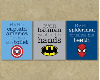 Superhero bathroom | Etsy