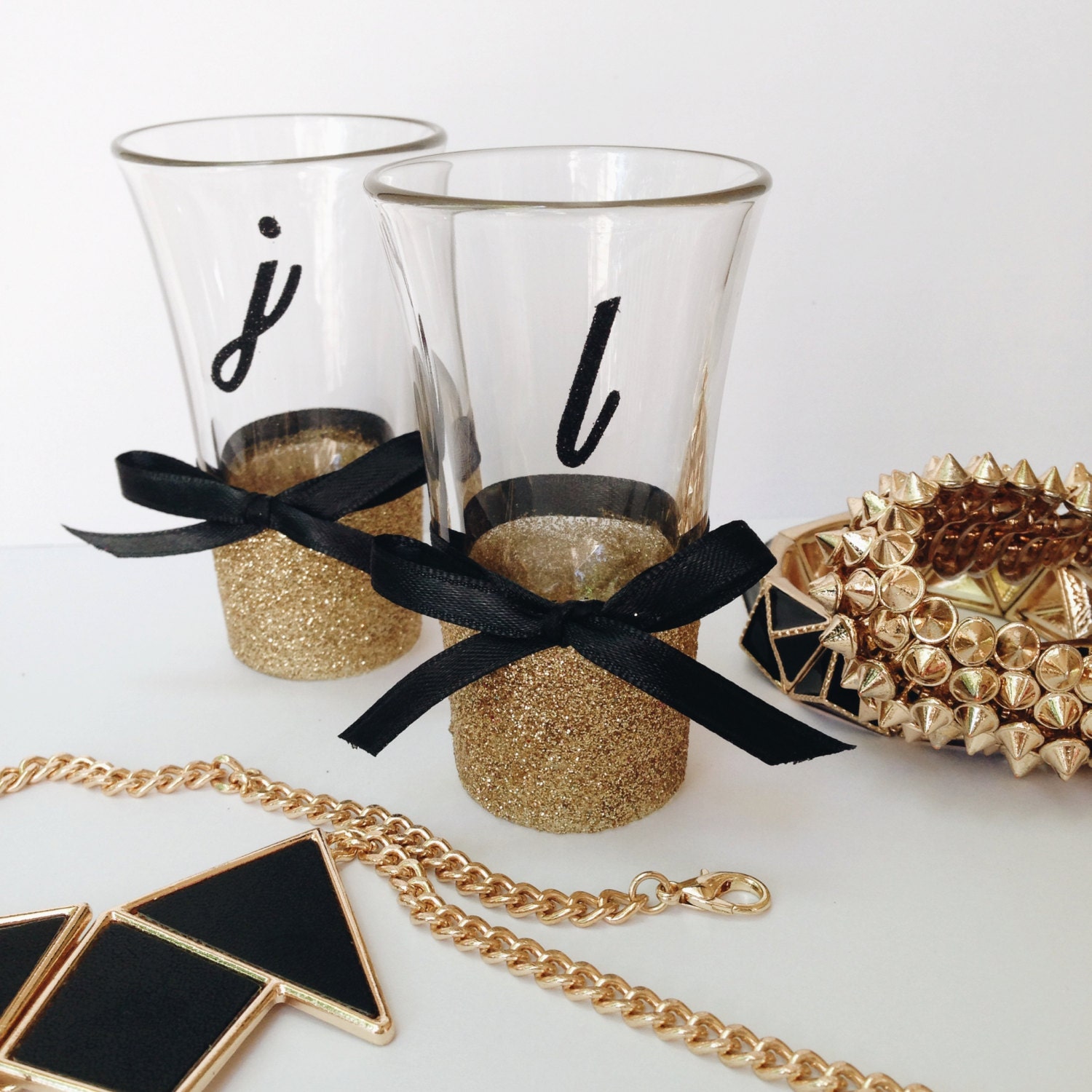 Personalized Glitter Shot Glasses X1