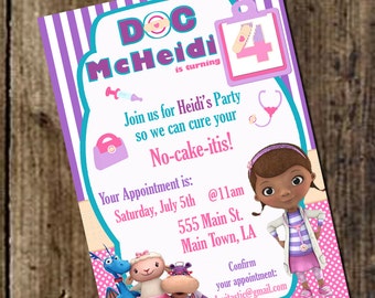 Doc McStuffins Birthday Invitation - Disney Junior, Doc McStuffins ...