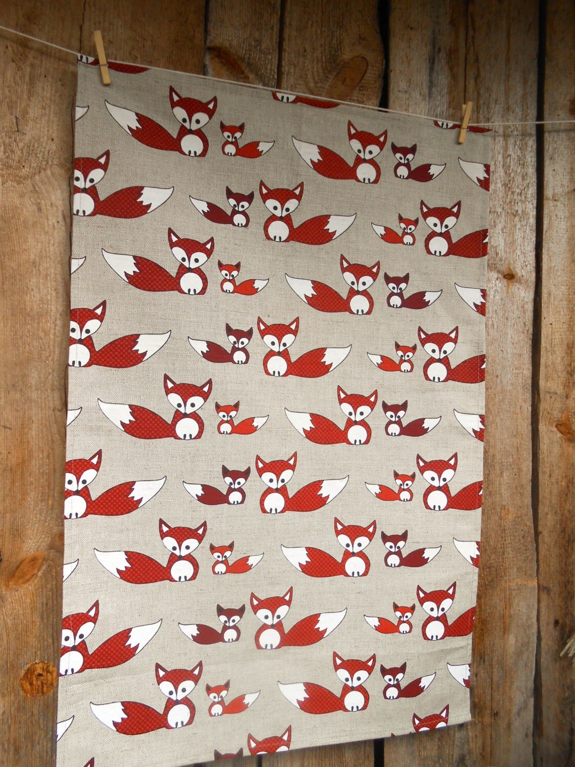 Fox Towel Tea Towel Fox Kit Kitchen Towel Fox Gift by ViViCreative