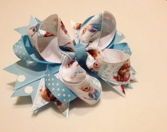 FROZEN BOW - Ana and Elsa Bow - Frozen Birthday - Elsa Bow - Ana Bow ...