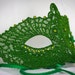 Green lace mask fit for fairy parties masquerade nights