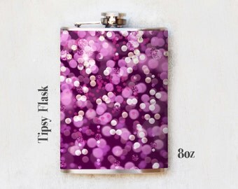 Popular items for glitter flask on Etsy
