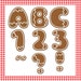 Gingerbread Christmas Cookie Clip Art Alphabet Numbers Symbols