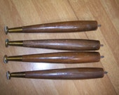 Vintage Mid Century Wood Tapered table legs,4, Era Danish Modern,13 inches