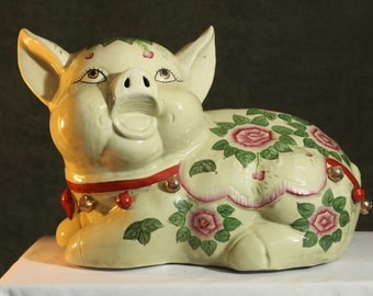 Large ceramic pig | Etsy