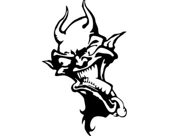 Demon decal | Etsy